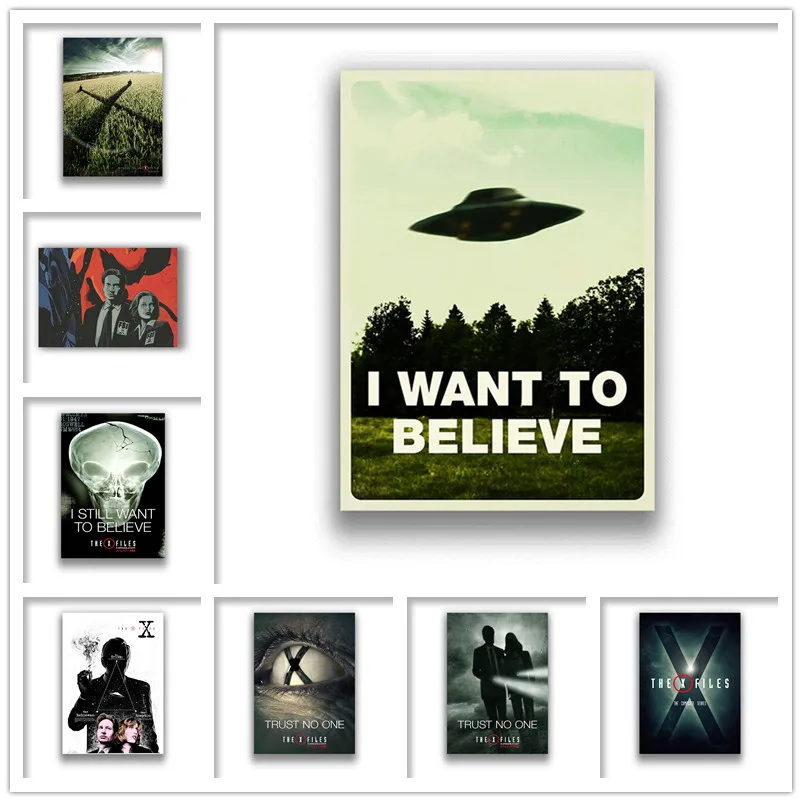 The X Files Alien UFO Posters Wall Art Prints White Coated Picture ...