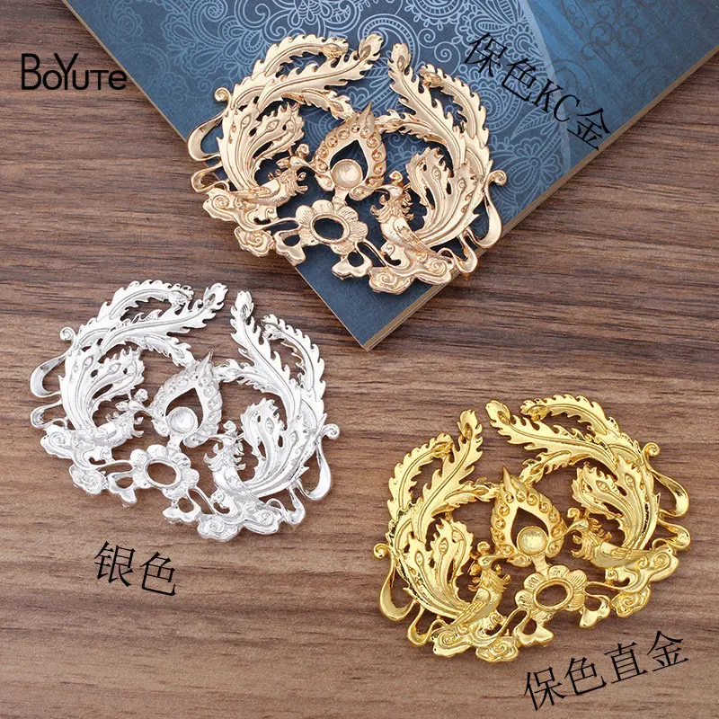BoYuTe (5 Pieces/Lot) Metal Alloy 78*61MM Phoenix Materials Hand Made ...
