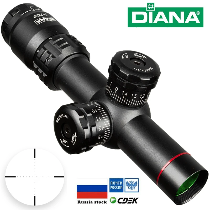 2-7x20 Tactical Riflescope Ak47 Ak74 Ar15 Hunting Scope Mil Dot ...