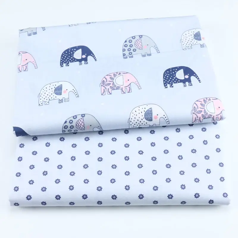 Pink Elephant Print Fabric