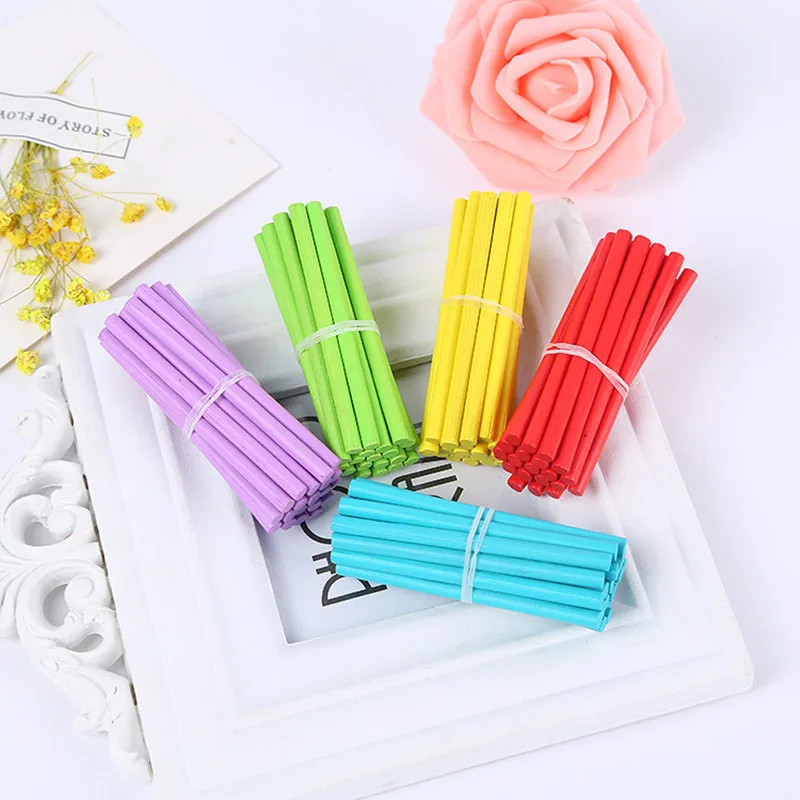 50pcs Colorful Bamboo Counting Sticks Mathematics Montessori Teaching ...