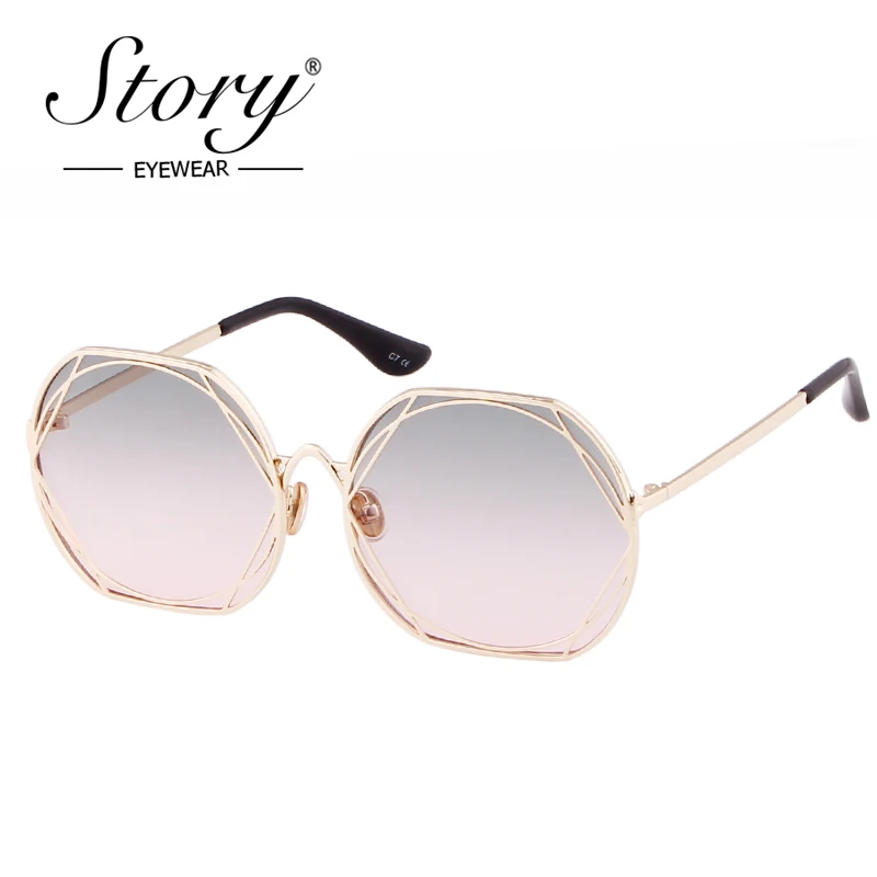 STORY-Octagonal-Mesh-Wire-Round-Sunglasses-Men-Women-Brand-Metal-Frame ...
