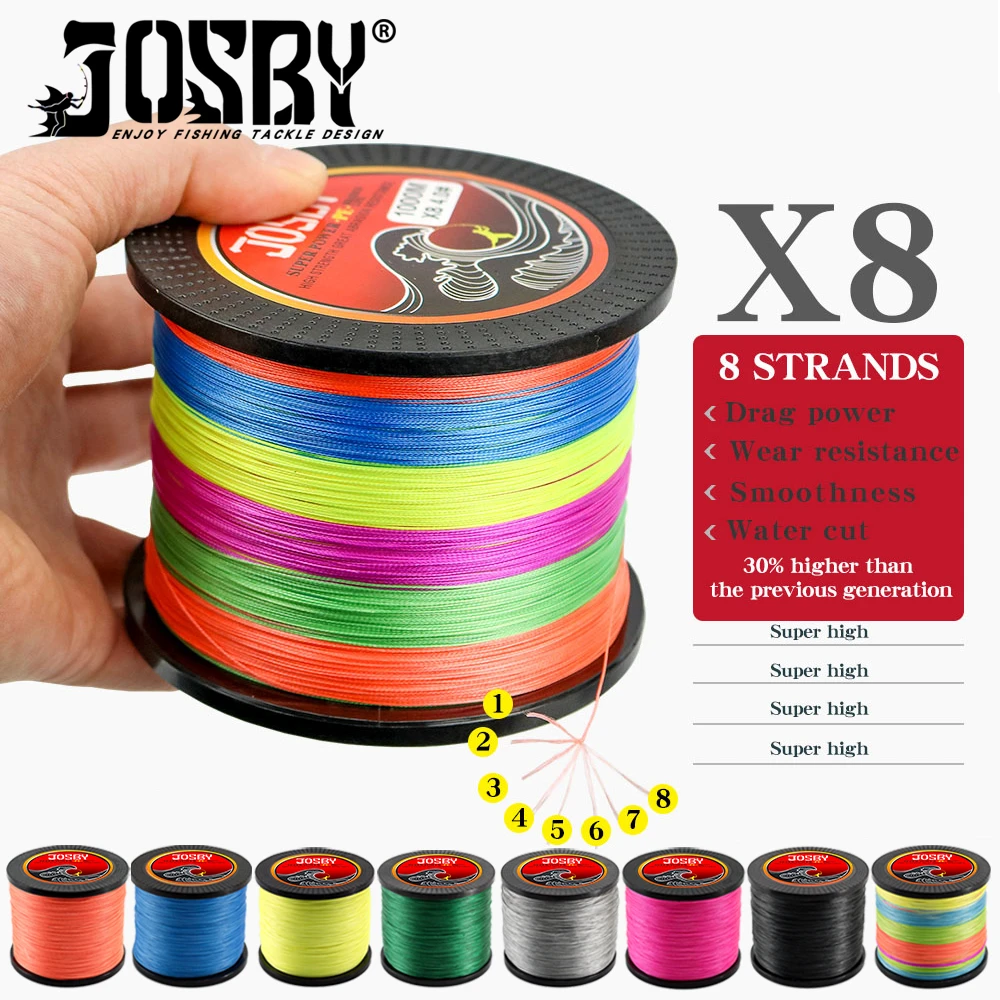 Braided Fishing Line 8 Strand 100m 300m 500m 1000m Spinning Pe ...