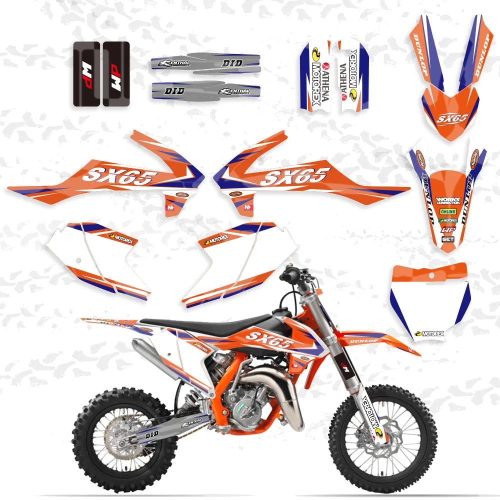 Motorcycle For KTM SX 65 SX65 65SX 2016 Team Full Sticker Decal ...