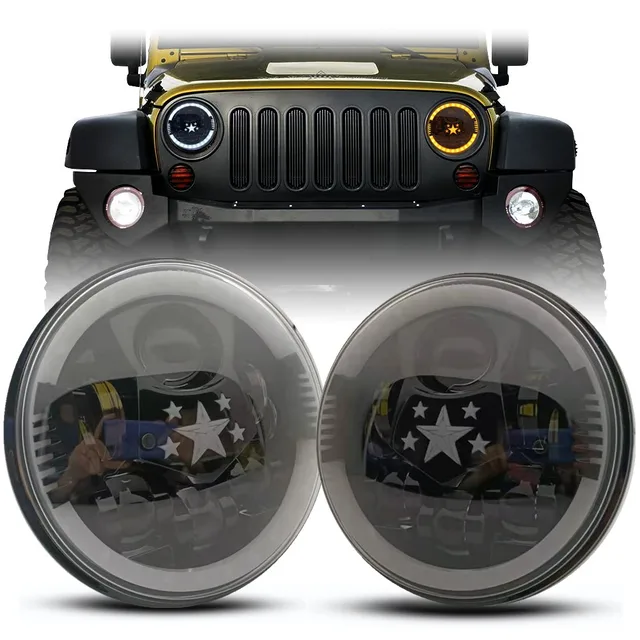 Jeep Oem Led Headlights 7 Inch Round LED Headlight - Hi/Lo Beam For ...