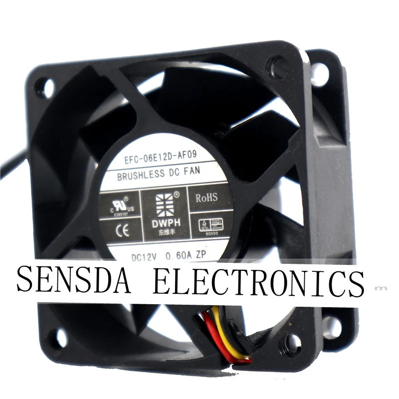 Efc-06e12d Efc-06e12d-af09 6025 12v 0.60a 60x60x25mm Server Inverter ...