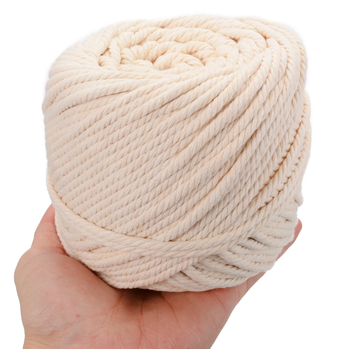 4mm-Cotton-Macrame-Rope-Natural-Beige-Twisted-Cord-Rope-Artisan-For ...