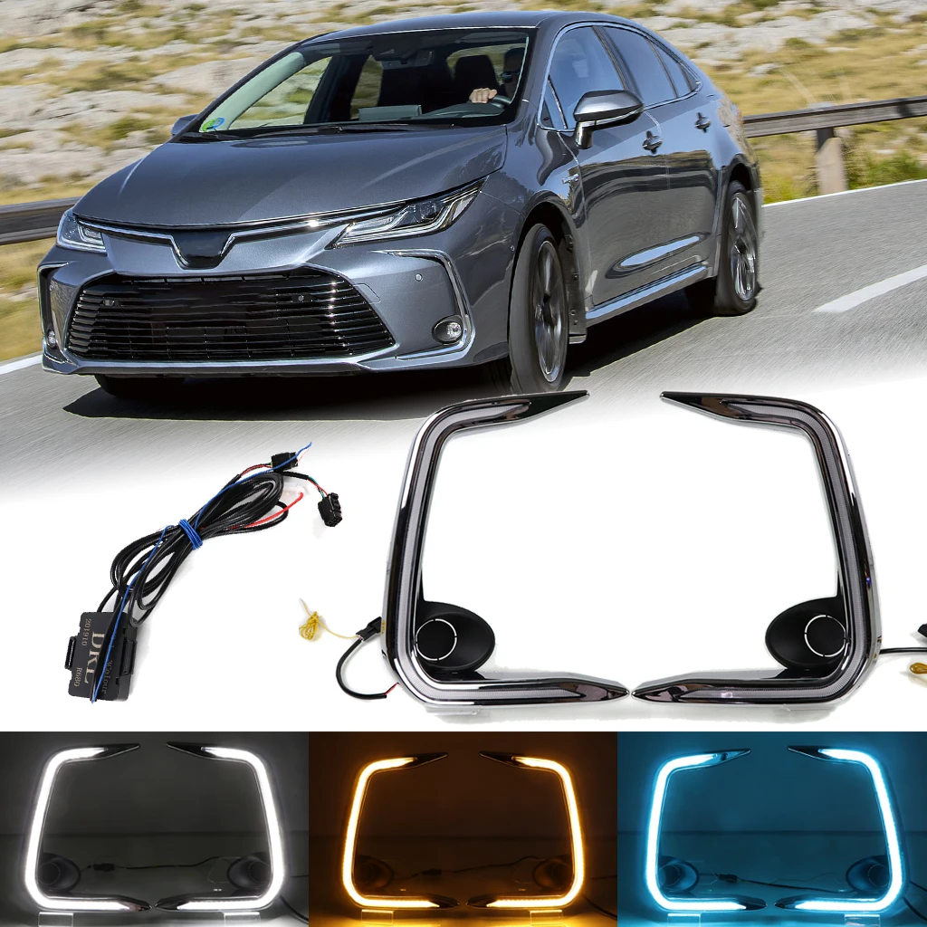 3-Color-LED-DRL-Day-Light-for-Toyota-Corolla-2019-Daytime-Running-Light ...