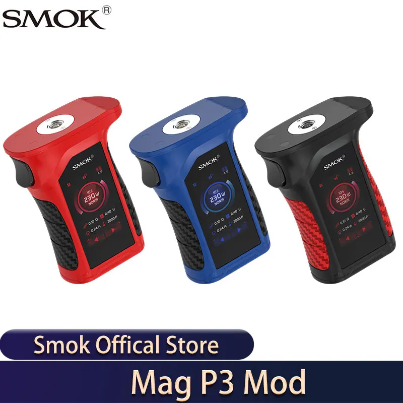 Original Smok Mag P3 230w Vw/tc Box Mod Powered By Dual 18650 Batteries ...