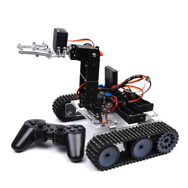 DIY Programmable Tank 4DOF Metal Mechanical Arm Robot Kit High Tech ...
