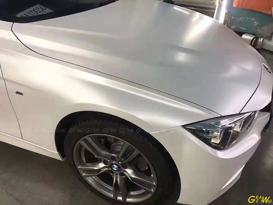 Película de revestimiento de vinilo blanco metalizado satinado de alta ...