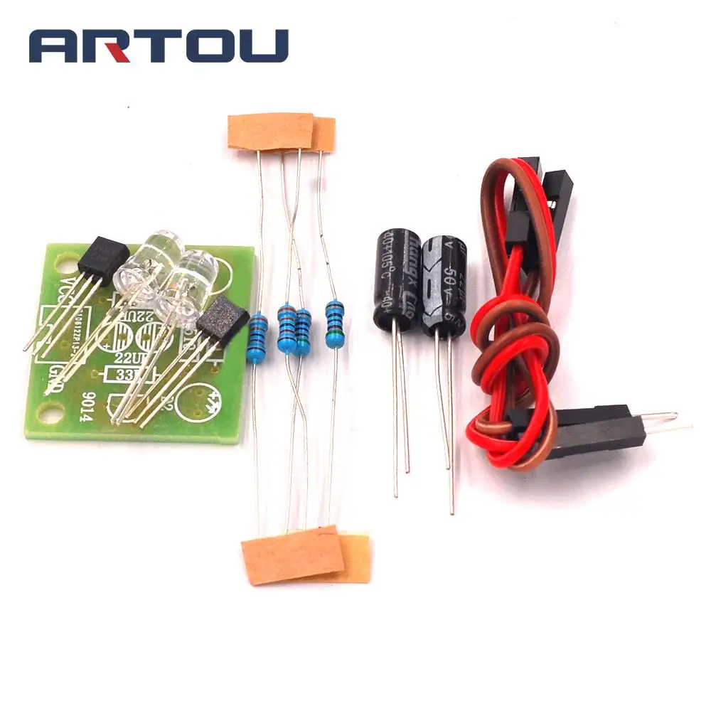 DIY-Kit-5MM-LED-Simple-Flash-Light-Circuit-Simple-flashing-Leds-Circuit ...