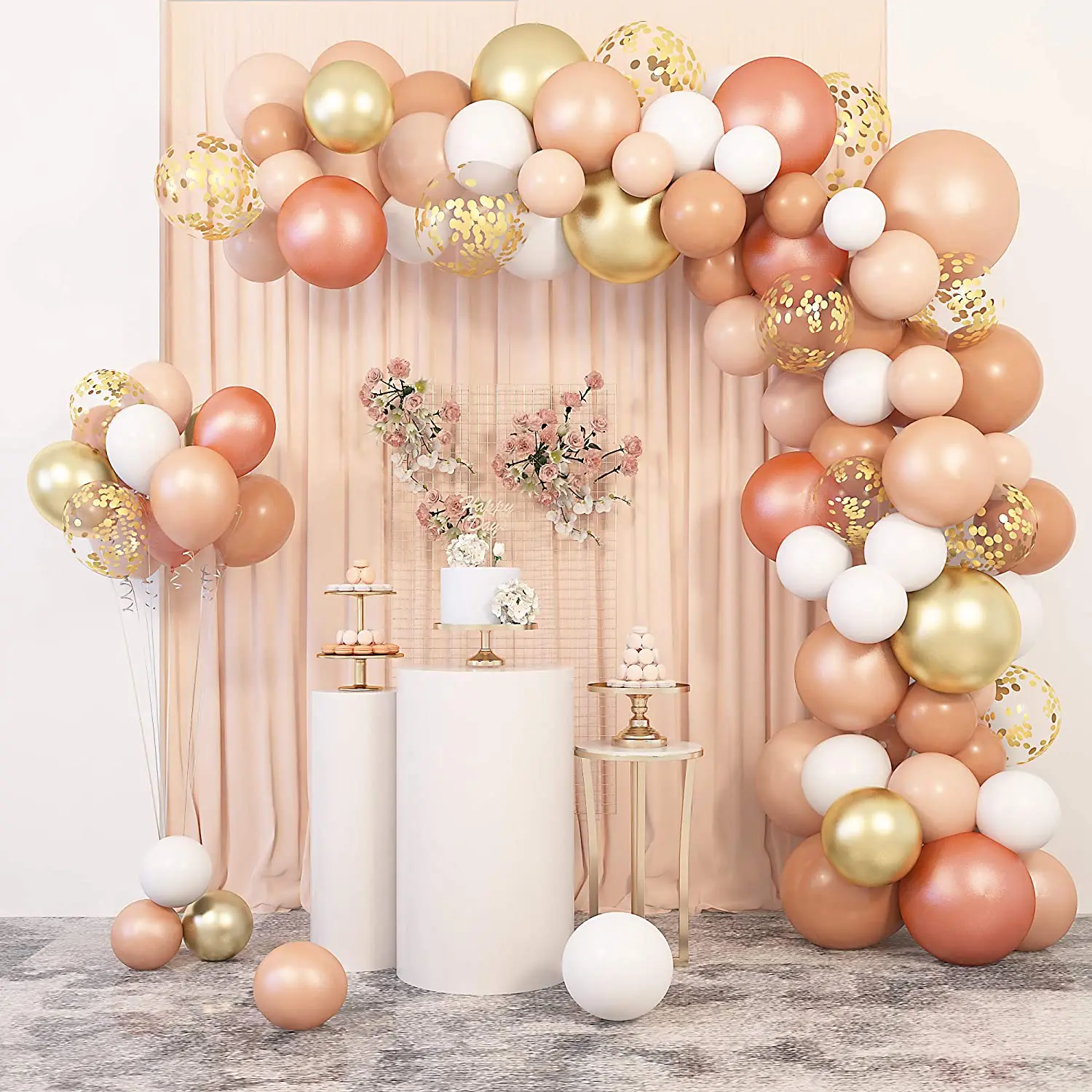 129 Pcs Blush Balloons Garland Arch Kit for Wedding Birthday Baby ...
