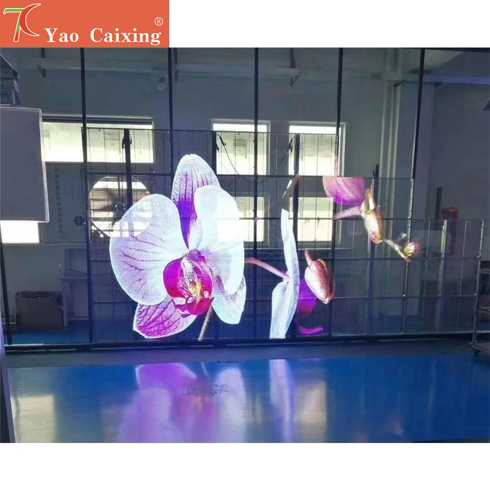 Transparent Screen P7.8 Indoor 1000x500mm Curtain Wall Led Display ...