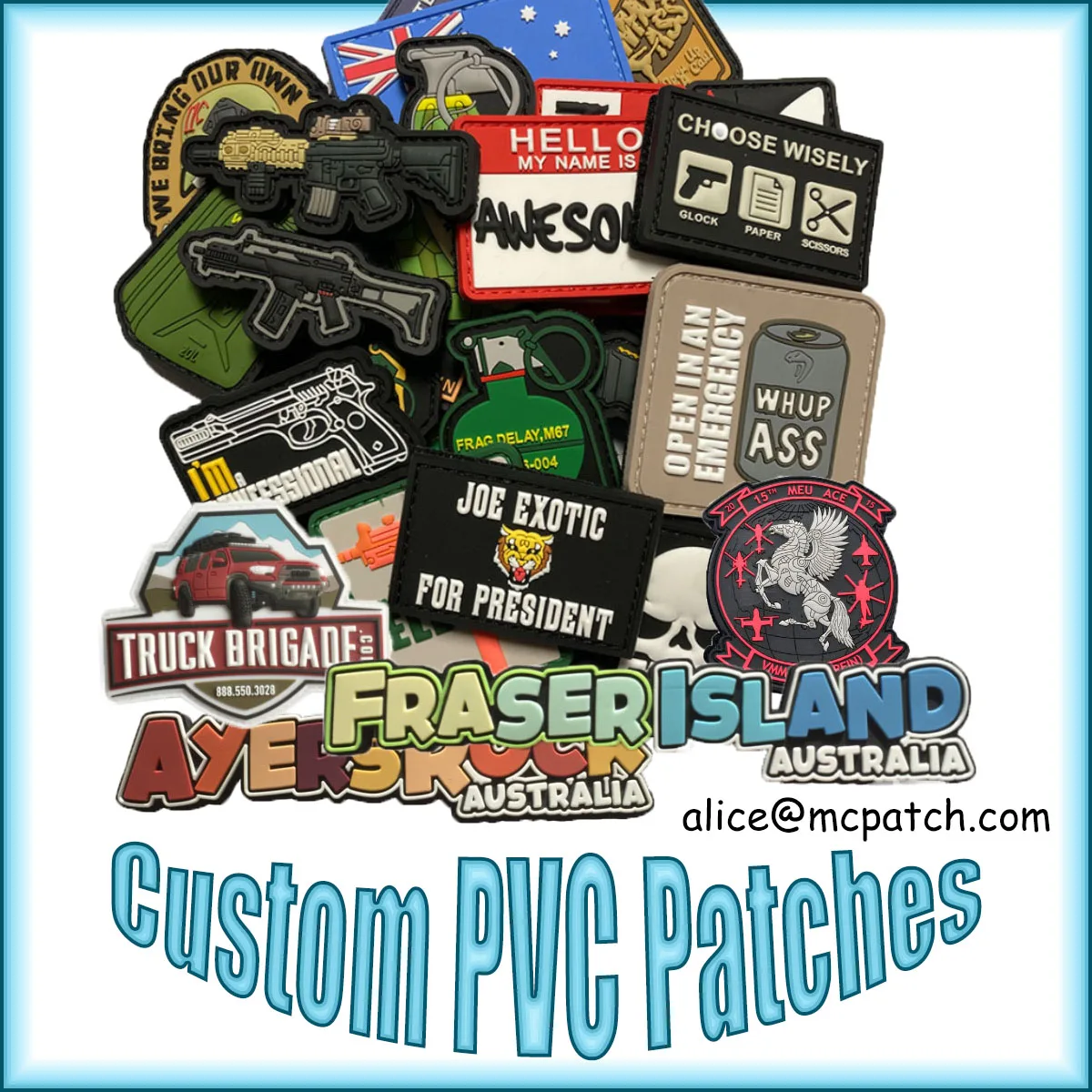 Custom-Design-Logo-Patches-Personalized-Embroidery-Badges-Rubber-PVC ...