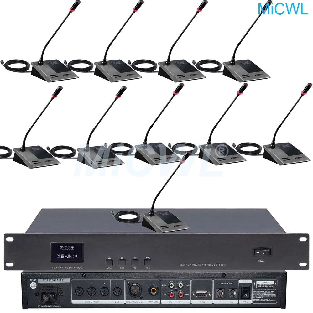Micwl Led Meeting Room Conference Microphone System Telephone Function ...