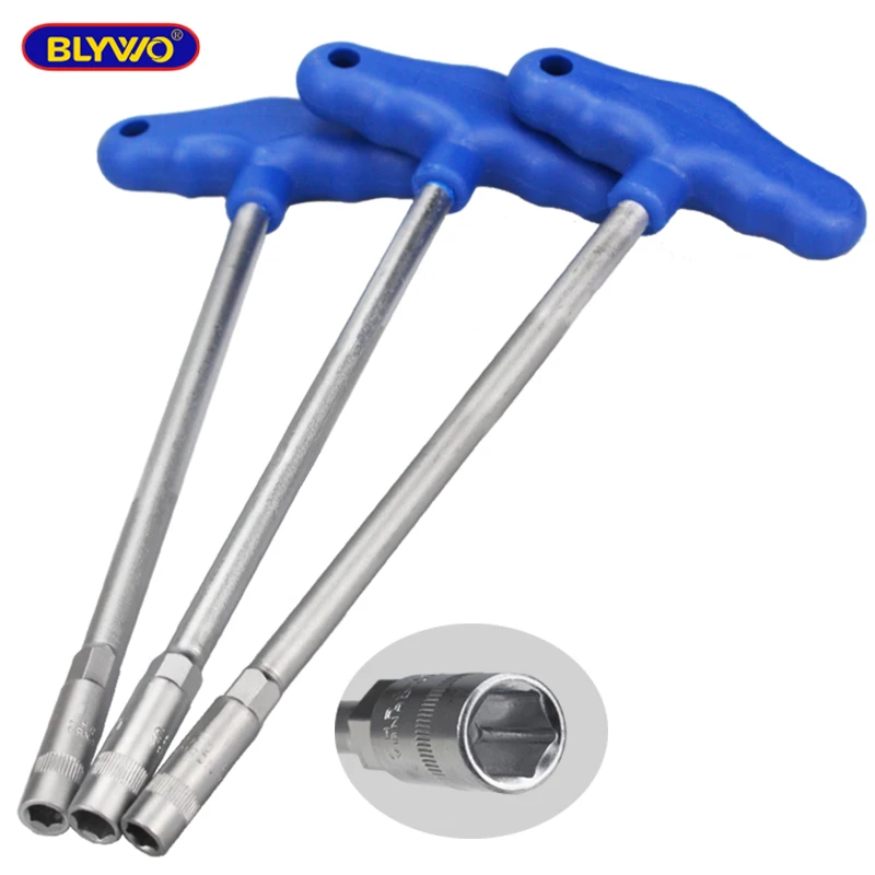 Hex Socket Wrench Metric T Type Spanner Nut Spinner Manual Repair Tools ...