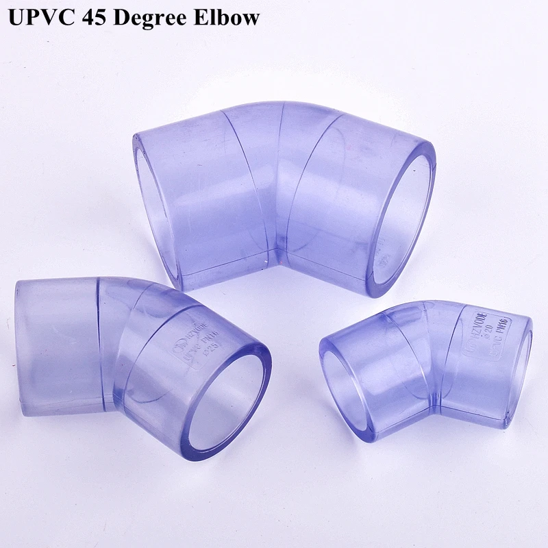 UPVC-Pipe-45-Equal-Elbow-Connector-Garden-Watering-Supply-Water-Tube ...