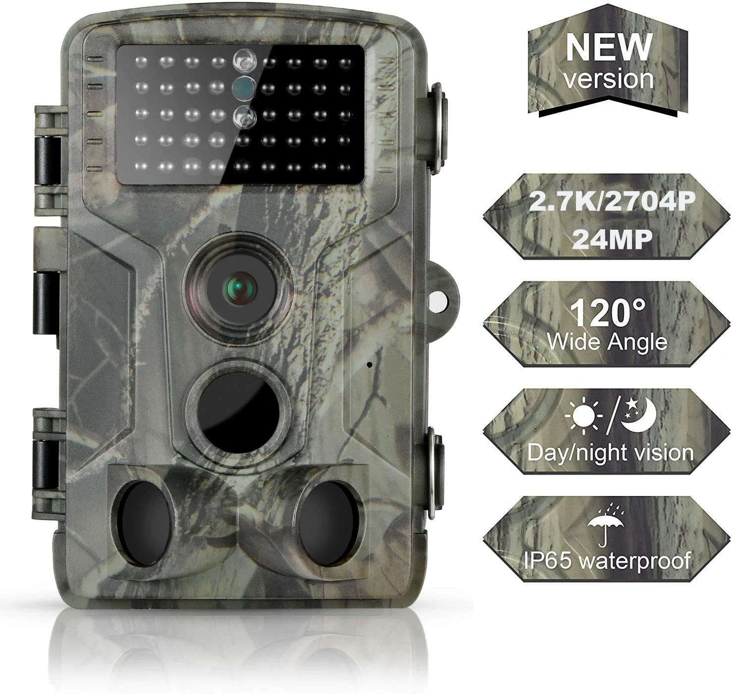 2.7K 24MP Wildlife Trail Camera Photo Trap Infrared 940NM NO Glow Night ...