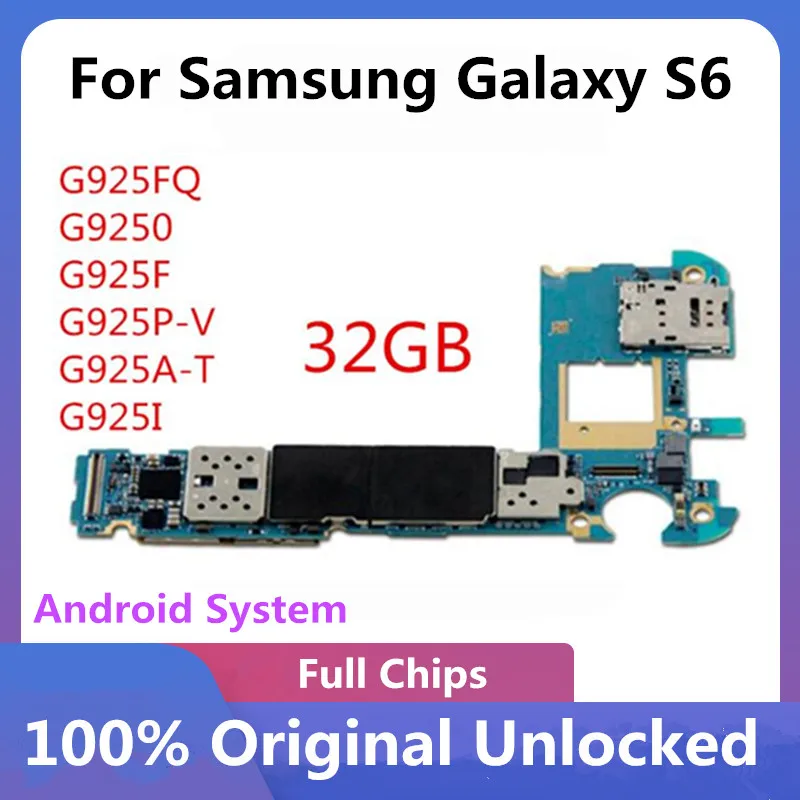 삼성 Galaxy S6 edge 마더 보드 용 G925F G925P G925V G925A T G925I G9250 전체 칩이있는 ...