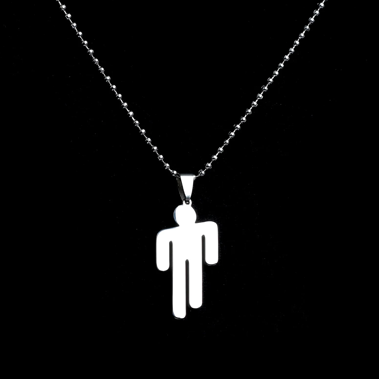 10pcs/lot Billie Eilish Pendant Necklace Strand Chain Stainless Steel ...