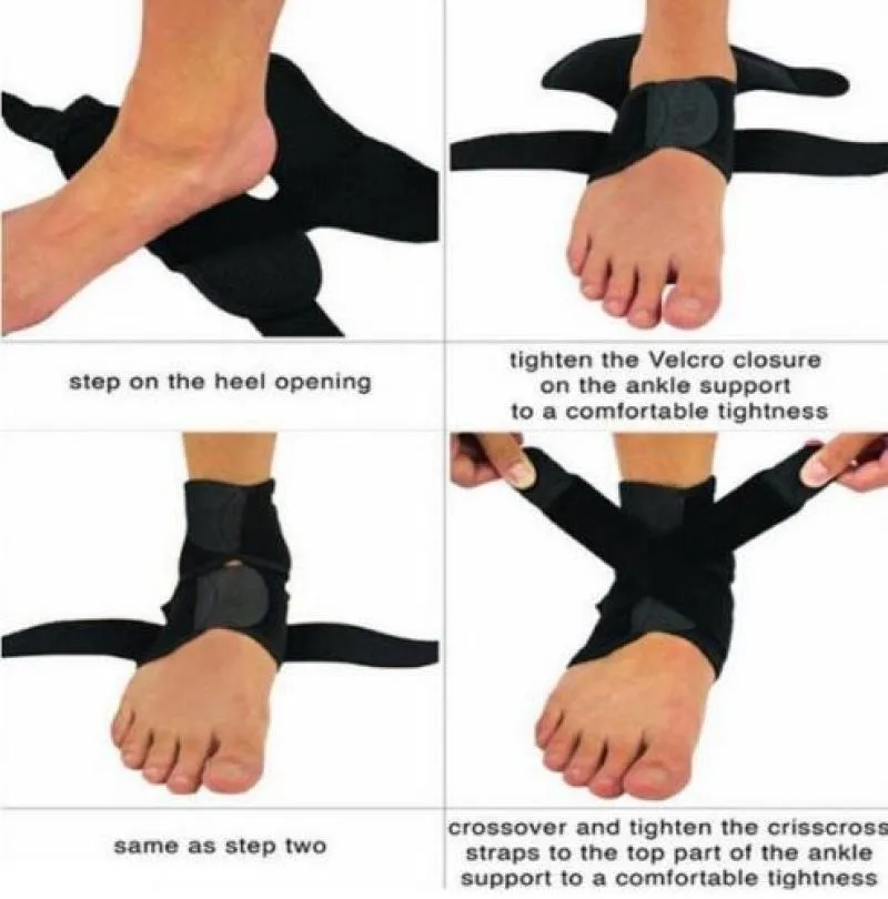 1PC Ankle Support Brace Compression Tendon Pain Relief Strap Foot ...