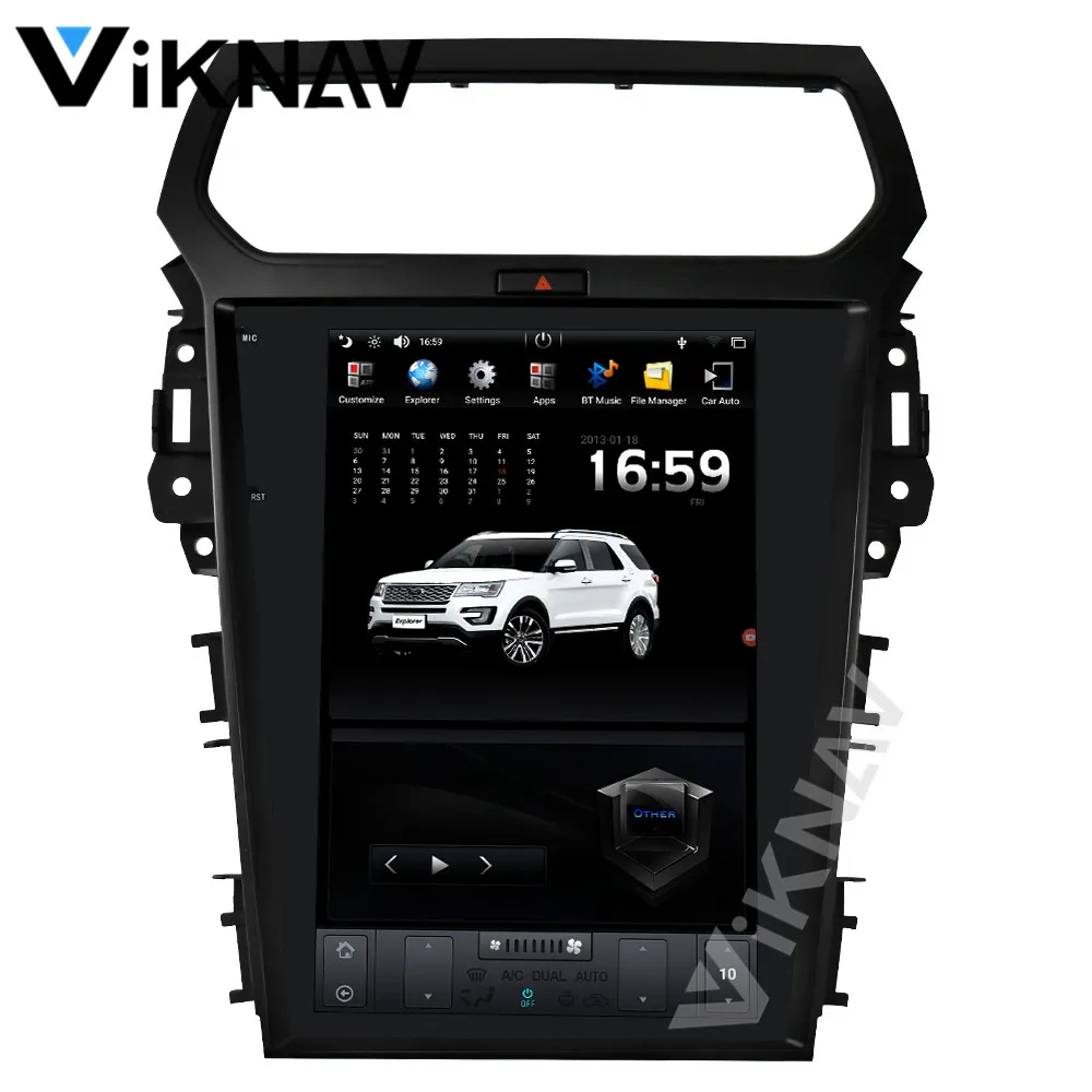 Android System 12.1 inch vertical screen Car GPS Navigation For Ford ...