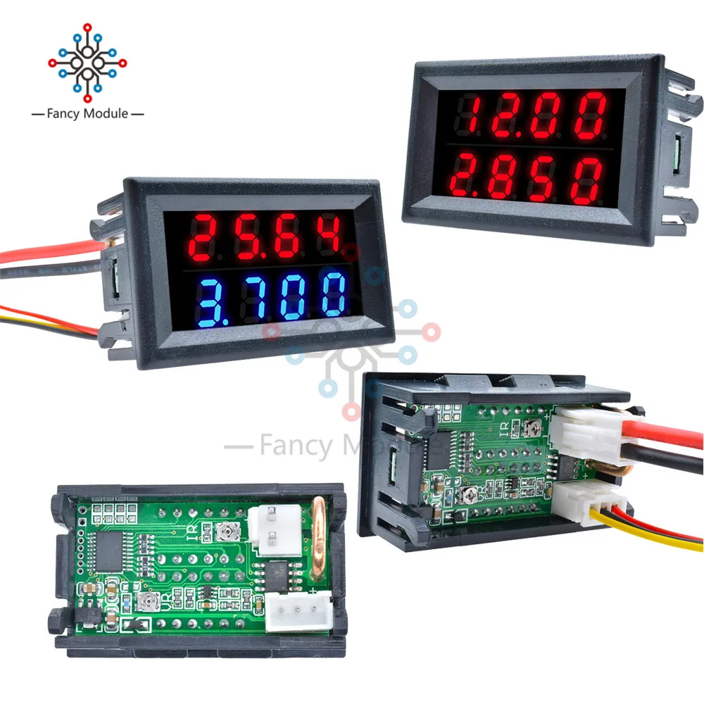LED-Digital-DC-Voltmeter-Ammeter-Red-Blue-LED-Dual-Display-Detector-4 ...