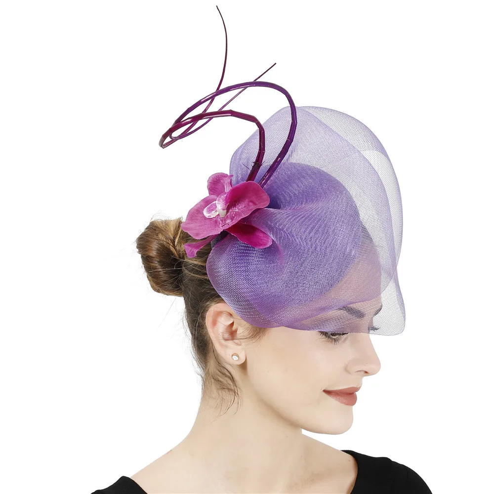Gorgeous Bride Mesh Flower Wedding Fascinators Hat Women Party Event ...