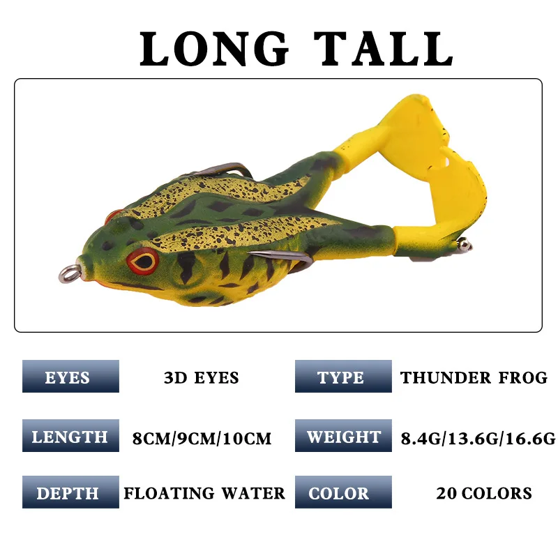 Double Propeller Frog Soft Bait | Fishing Frog Lures | Frog Lure ...
