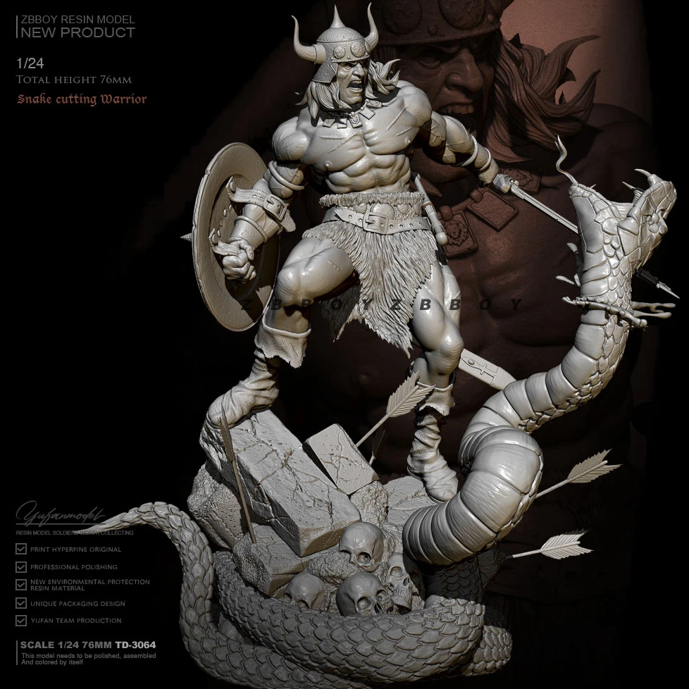 76mm 1/24 Resin Figure Model Kits Diy Self-assembled Td-3064 - Model ...