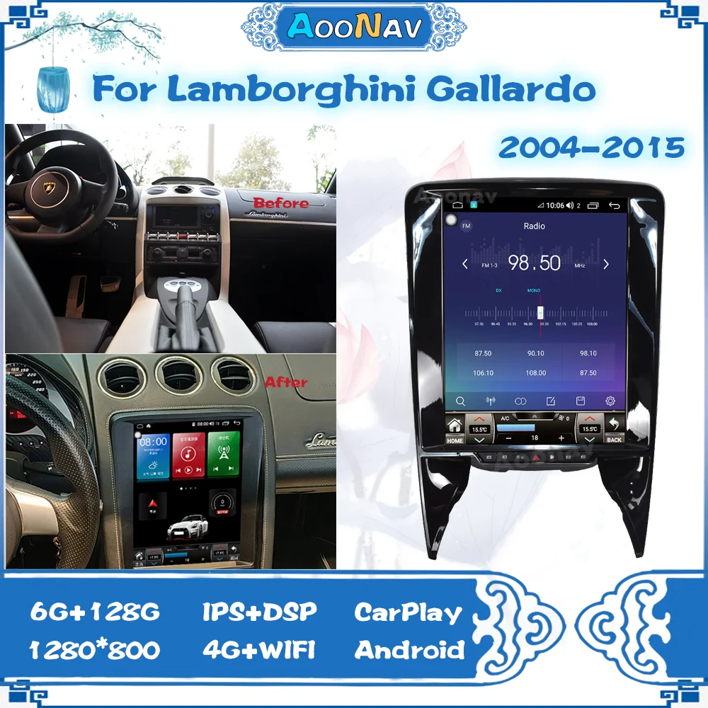 128GB-Car-Radio-2din-Android-10-0-For-Lamborghini-Gallardo-2004-2015 ...
