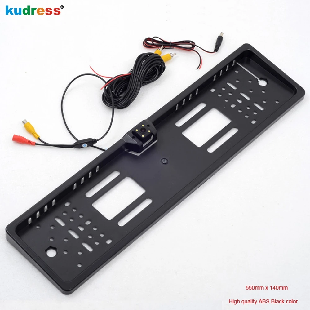 European License Plate Frame Rear View Camera Eu Number Plate Backup ...