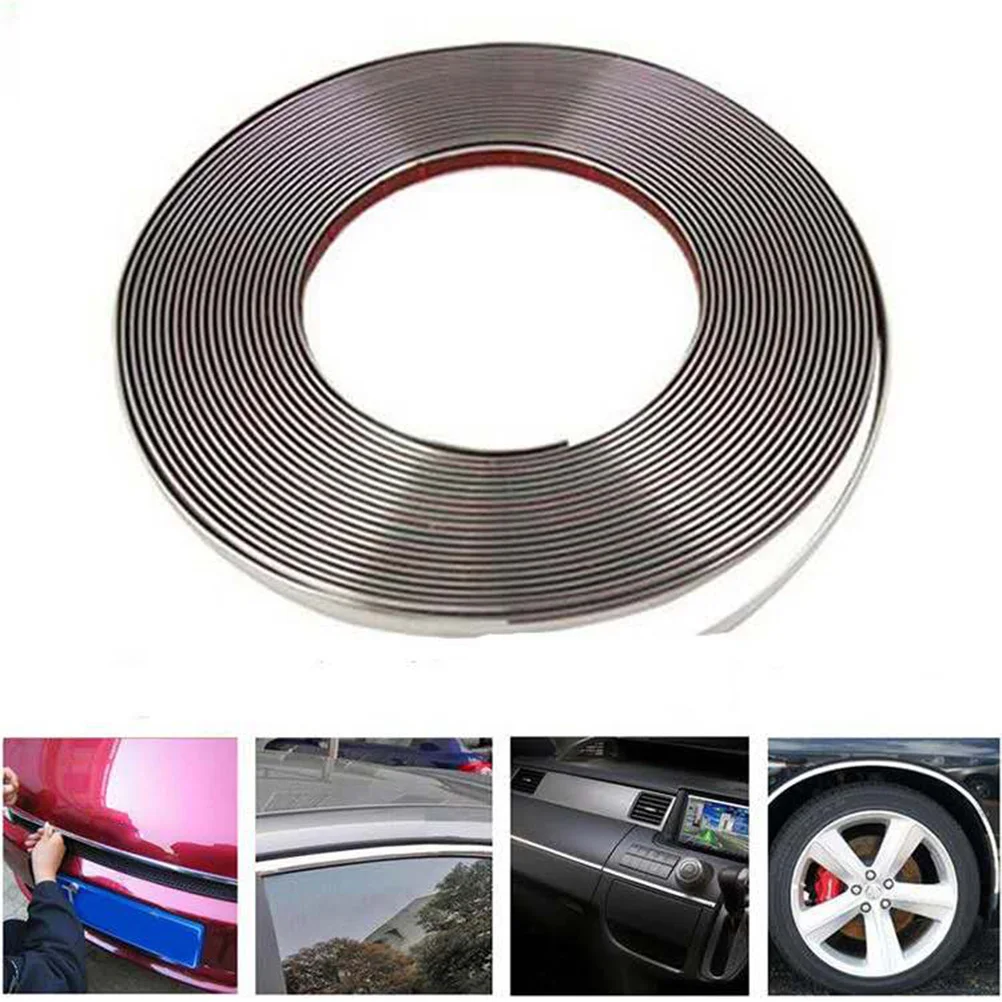 2PCS 6 Meters Car Window Chrome Trim Strip Body Anti scratch Anti ...