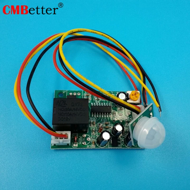DC 12V Relays with PIR Motion Sensor Module IR Infrared Human Body ...