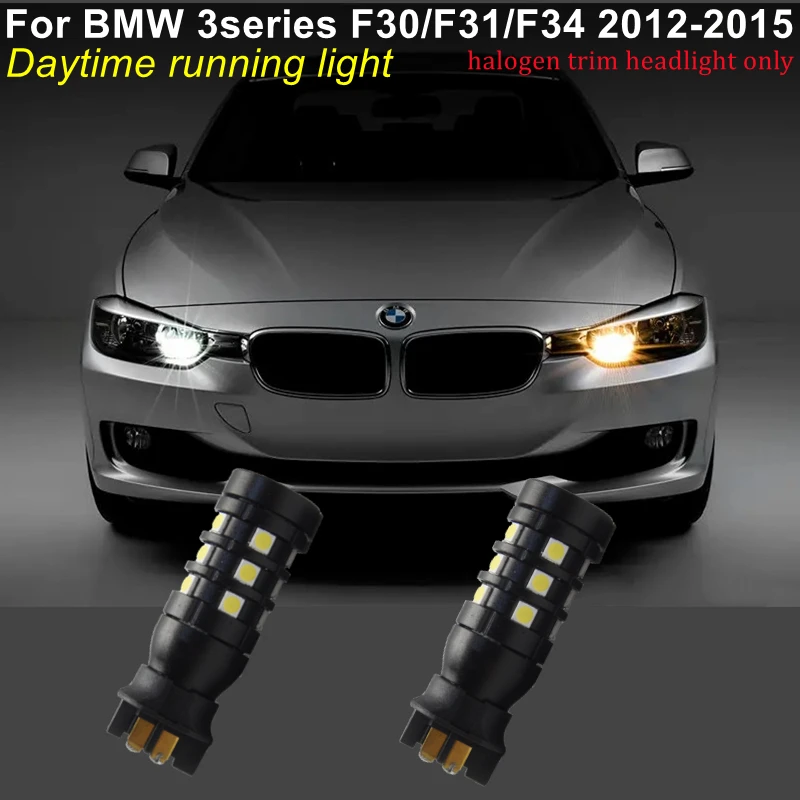 2x-Xenon-White-Error-Free-PW24W-LED-Bulbs-For-2012-2015-BMW-F30-3 ...