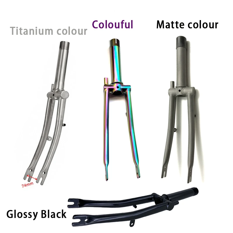 Titanium super light front Fork fit for Brompton folding bike 1&1/8" Threaded Super light Ti ...
