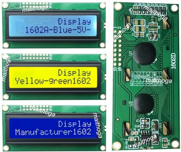 16PIN carácter LCD1602D pantalla de visualización SPLC780 controlador 3 ...