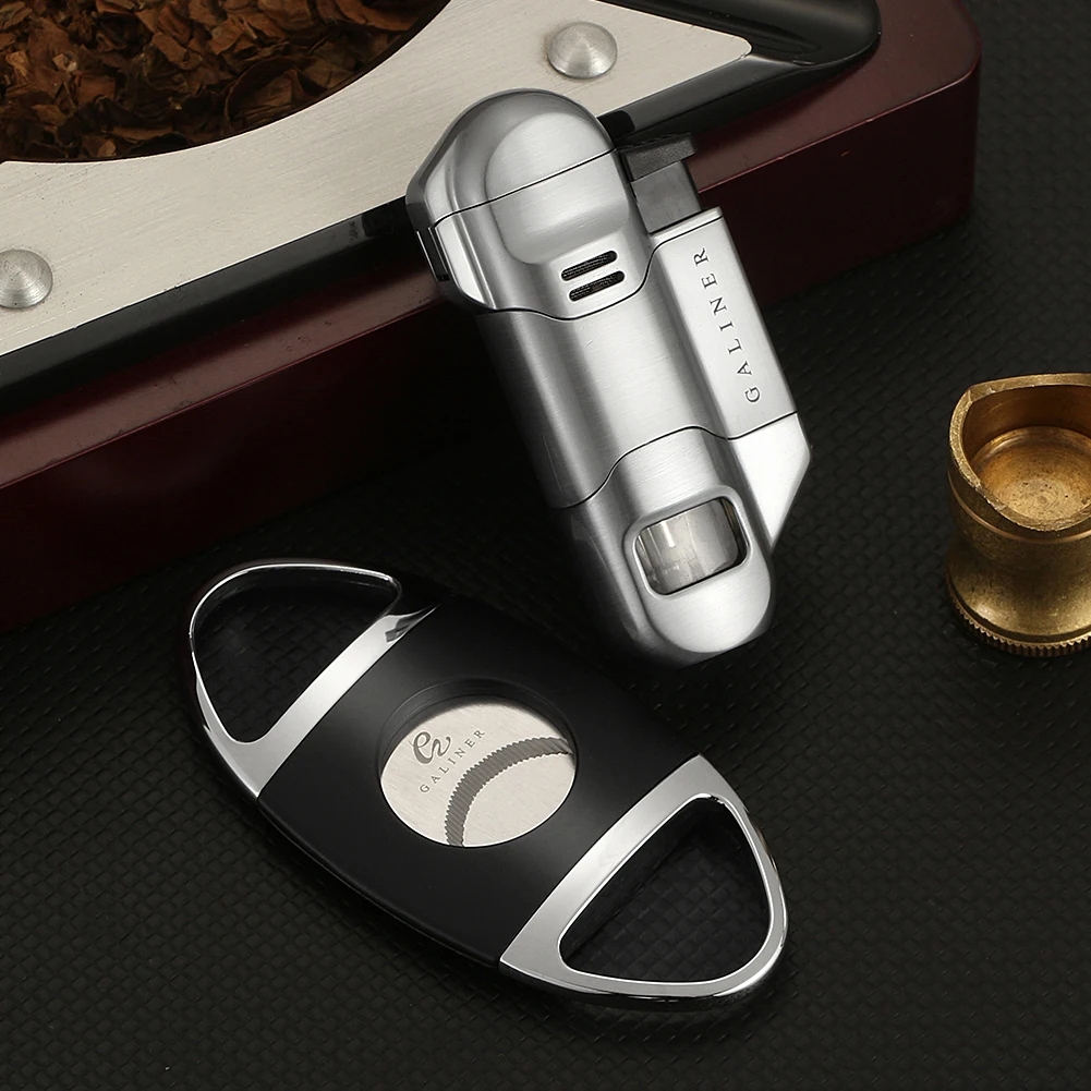 GALINER Cigar Smoking Set for Men Premium Cigar Accessories Kit ...