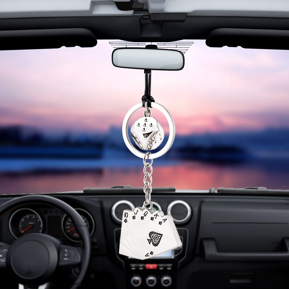 Car-Pendant-Charm-Dice-Poker-Rearview-Mirror-Decoration-Hanging ...