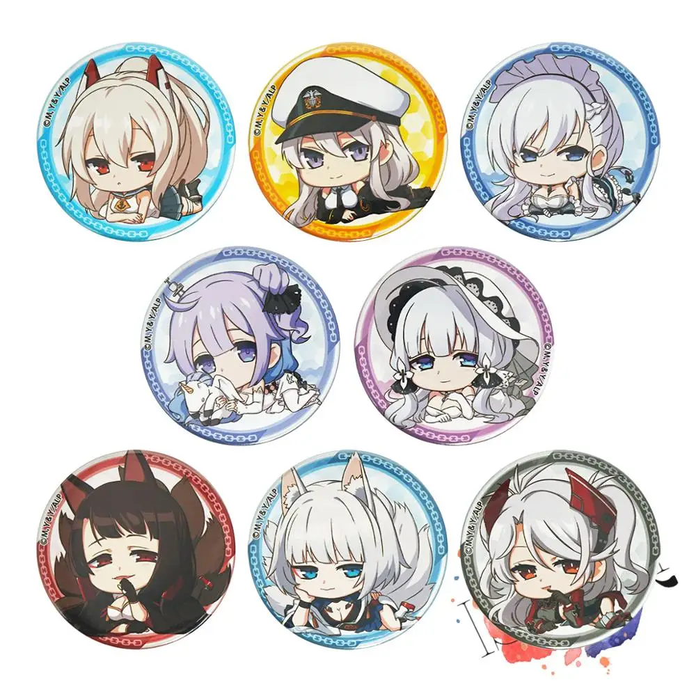 Azur Lane Game Badge Anime UNICORN Belfast ENTERPRISE PRINZ EUGEN Akagi ...