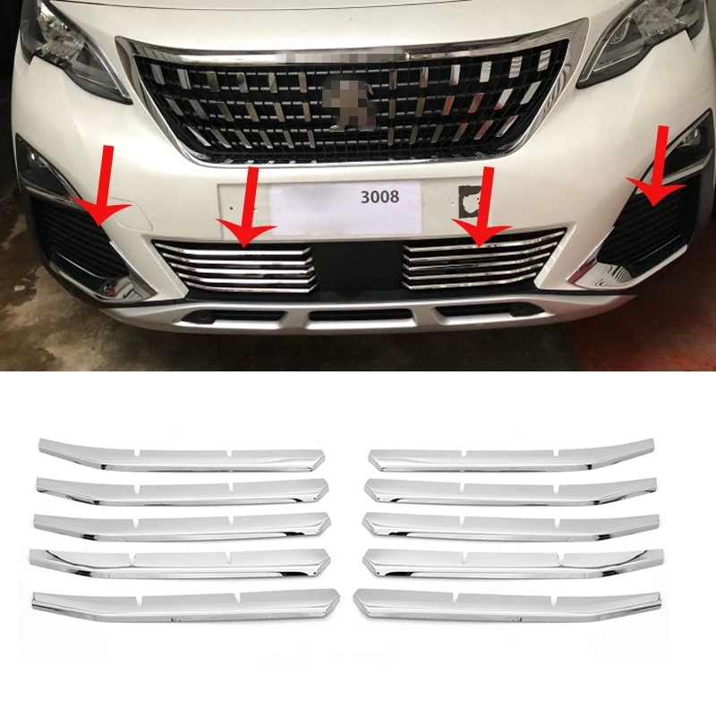 For Peugeot 5008 GT 2017-2020 Front Center Bottom Grille Grill Cover ...