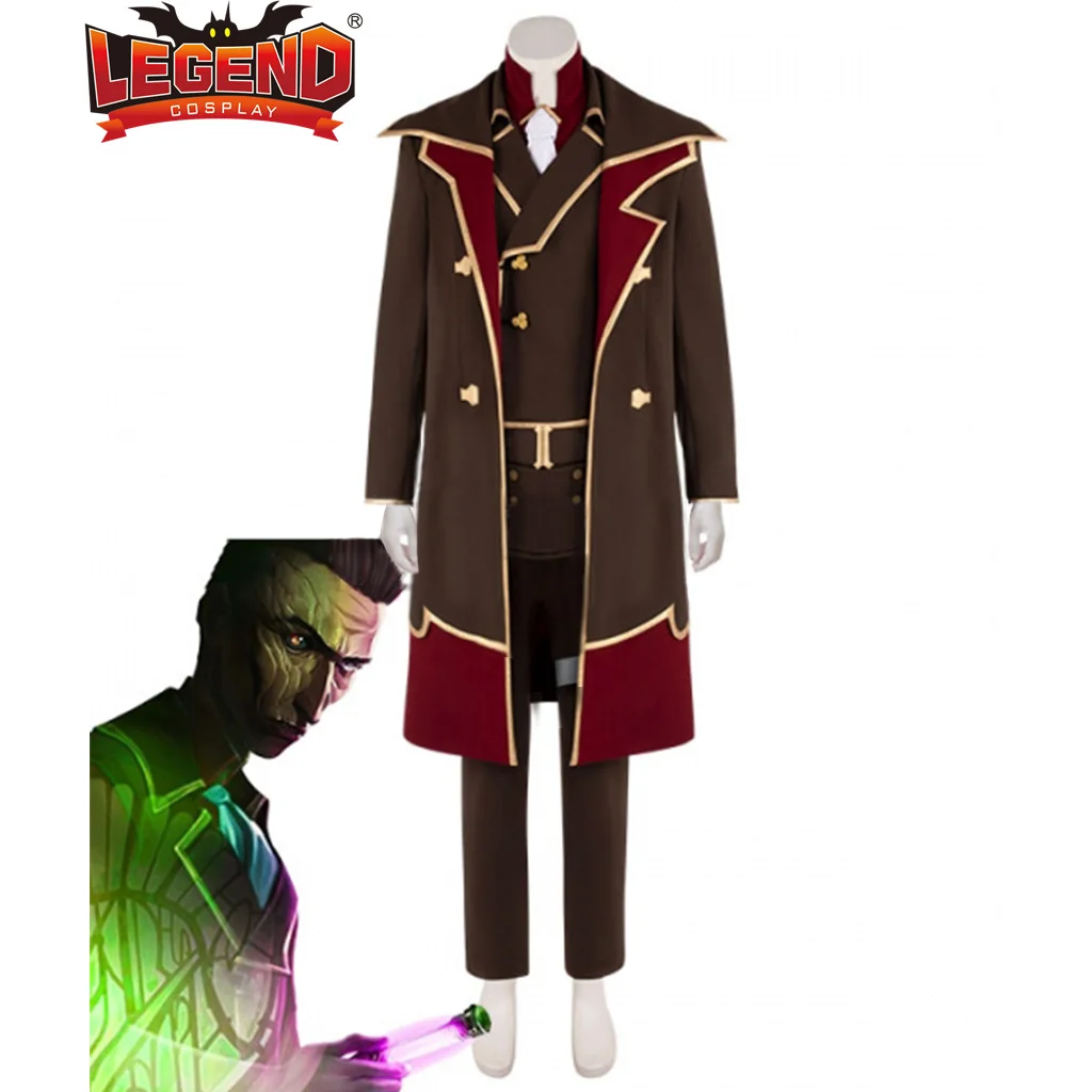 Game Lol Arcane Silco Cosplay Costume Silco Jacket Vest Outfit Full ...