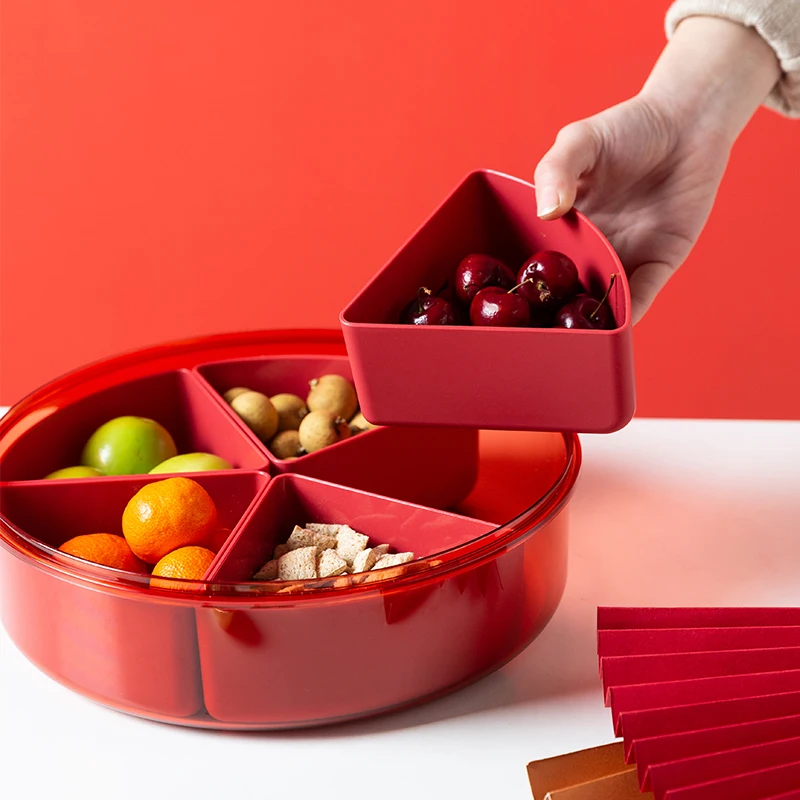 Assiette,boîte de rangement en plastique pour Snacks, assiette à ...