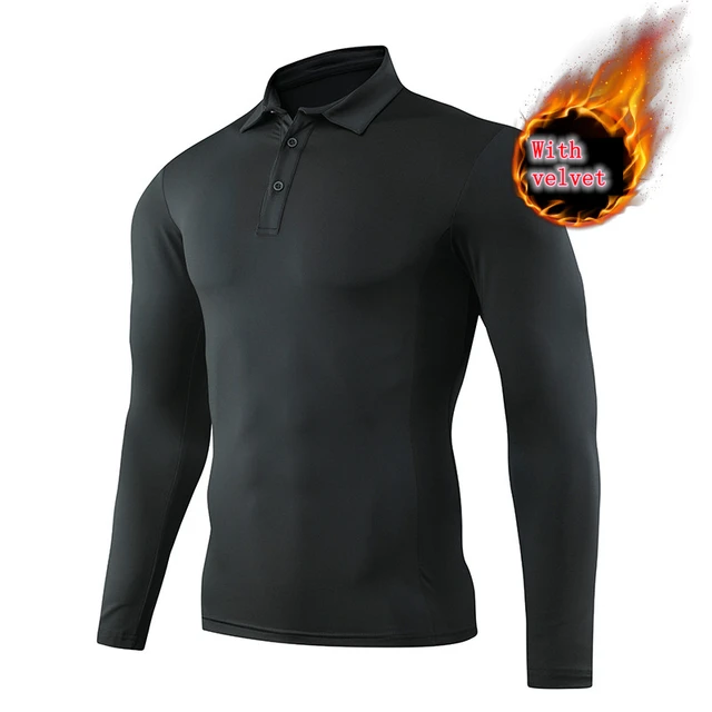 Quick Dry Long Sleeve Men's Fitness Polo T Shirt - Men's Fitness Apparel, Men's Sports & Fitness ...