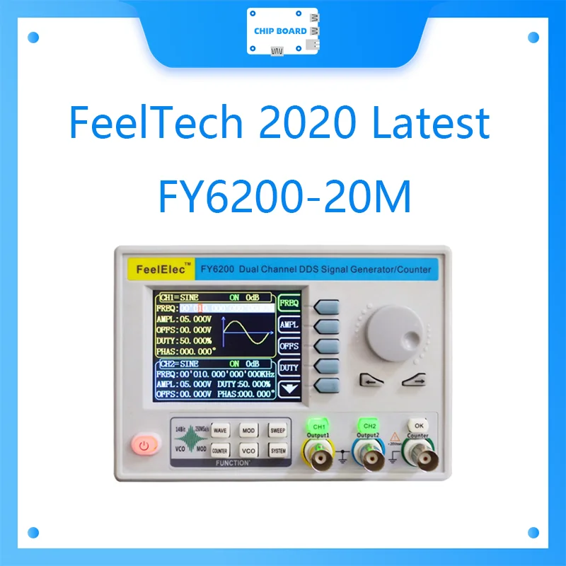 FeelTech 2020 Latest FY6200 20M dual channel function Arbitrary ...