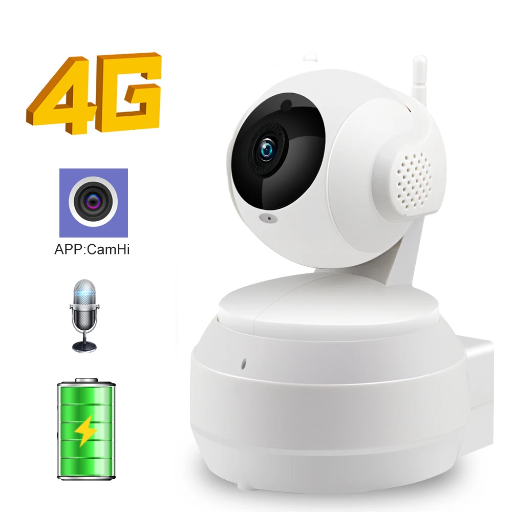 4G 1080P Security Battery Sim Card Camera 3G GSM Home 720P HD Audio 2 ...