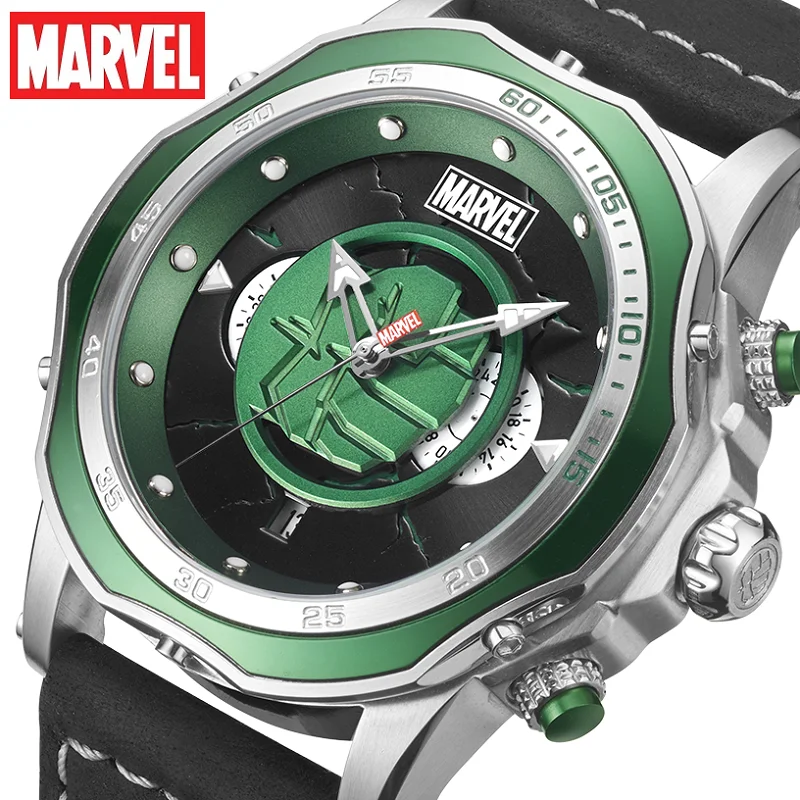 Disney Original Marvel The Avengers Hulk Quartz Calendar Wristwatches ...