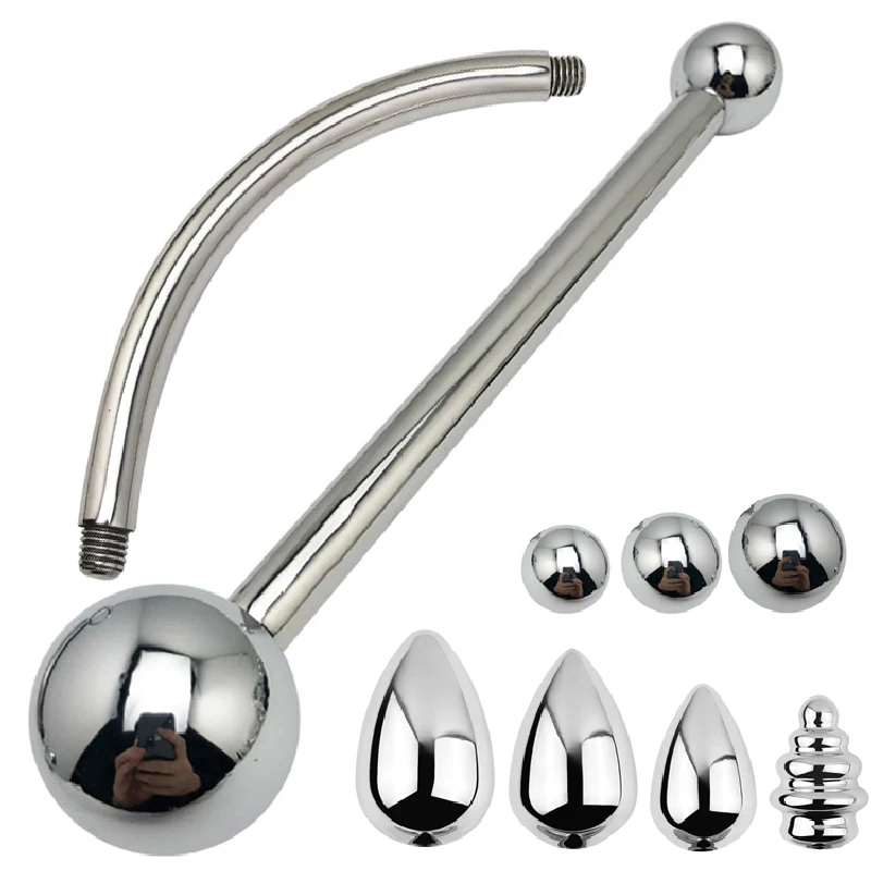 Metal Anal Balls Dildo Butt Plugs G Spot Stimulate Wand Prostate ...