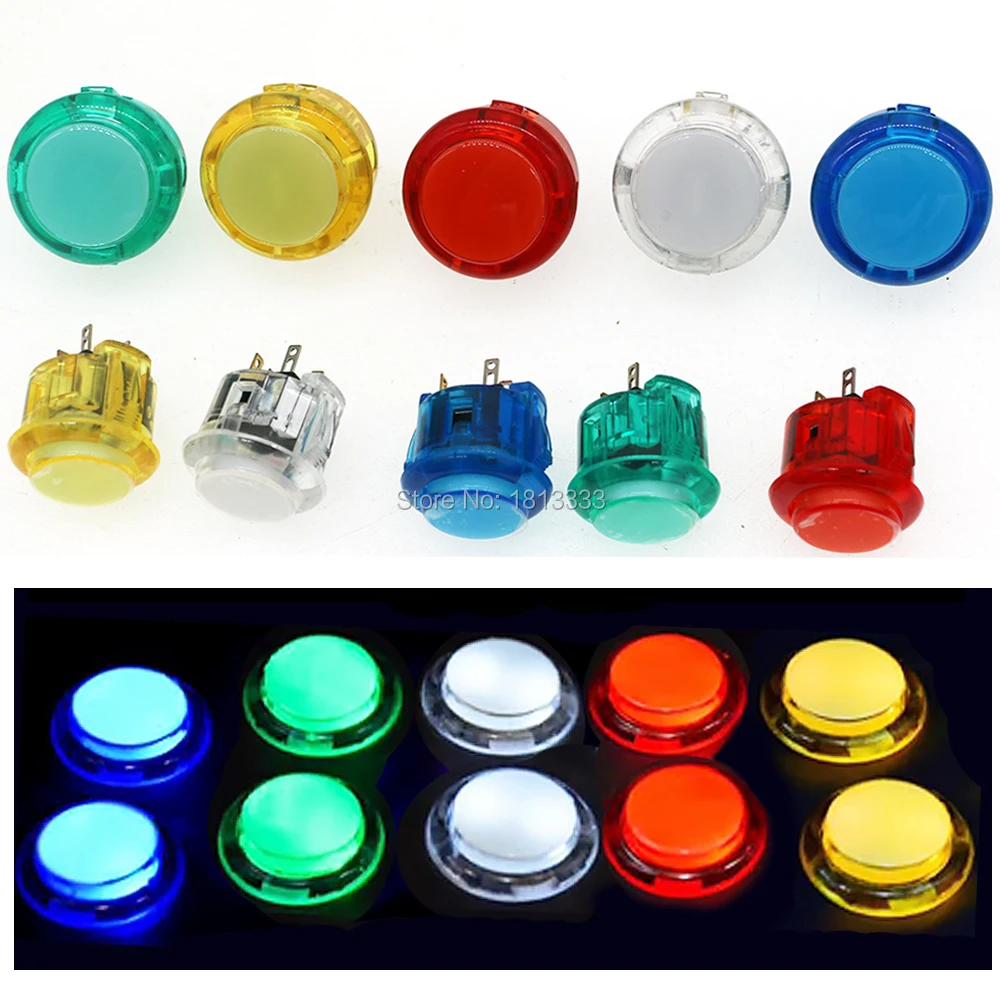 1 DC5V / 12V Illuminated Led Push Button 24MM 30MM Light Round Copy ...
